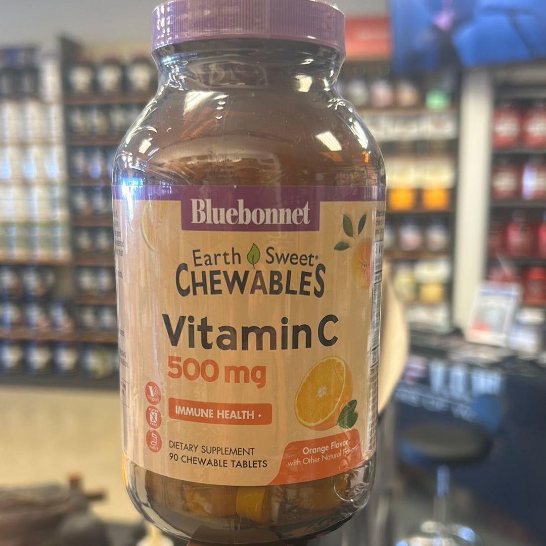 Earth sweet Chewables Vitamin C 500mg immune health orange flavor ...