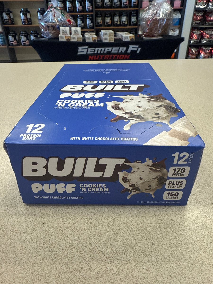 Built Puff Bar Cookies & Cream 12ct Box – Semper Fi Nutrition