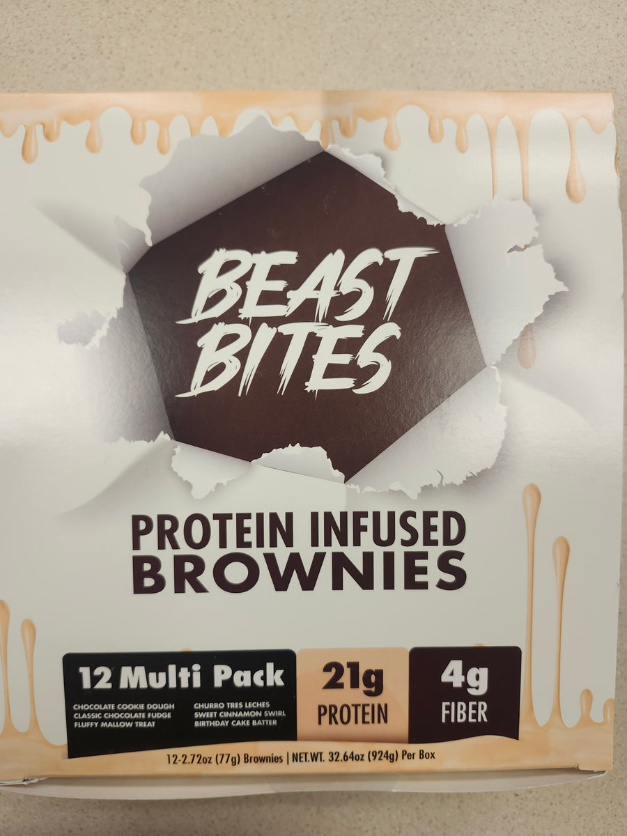 BEAST BITES Protein Infused Brownies 12 Multi Pack – Semper Fi Nutrition