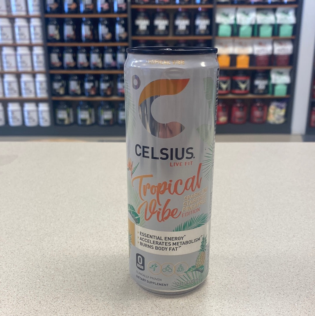 Celsius Sparkling Tropical Vibe 12oz – Semper Fi Nutrition