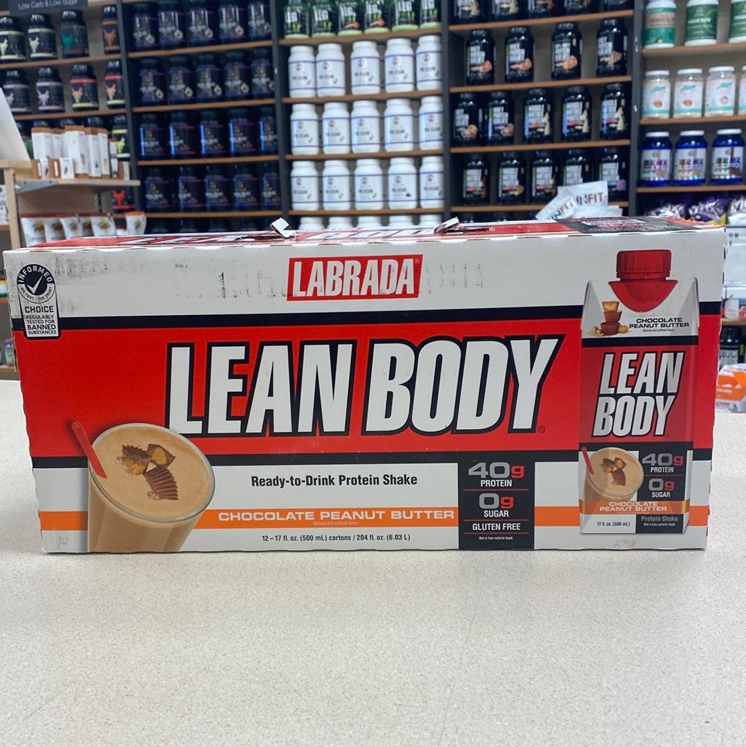 Lean Body Ready-to-Drink Peanut Butter Chocolate Protein Shake, 40g Pr ...