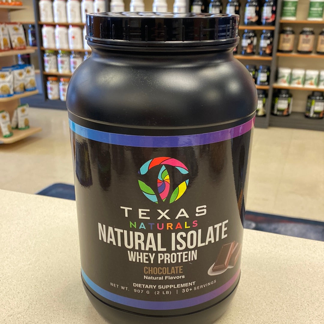 Texas Naturals Whey Protein Isolate Chocolate 2lb - 30 Servings ...