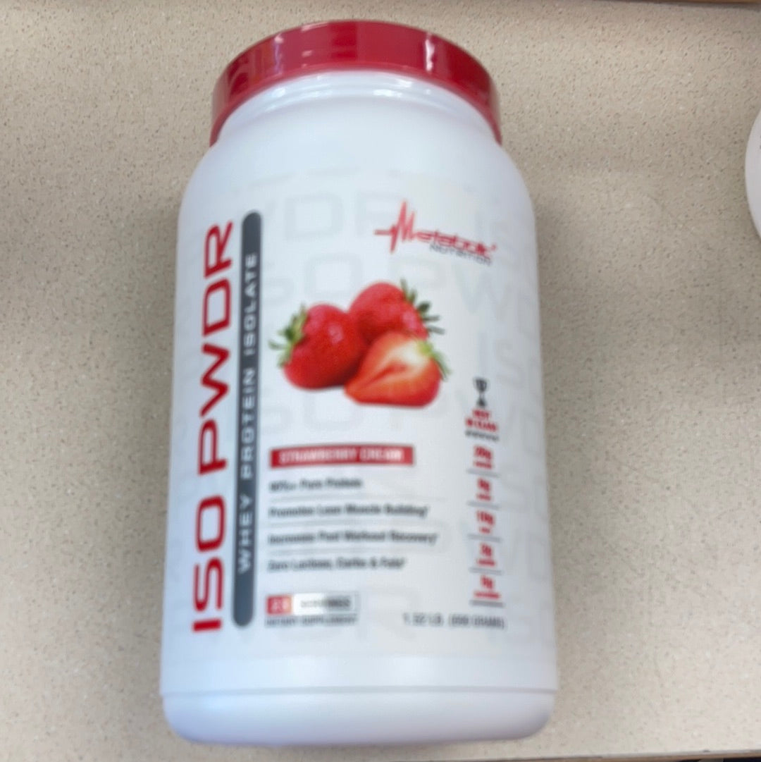 Metabolic Nutrition Whey Protein Isolate Iso PWDR Strawberry Cream ...