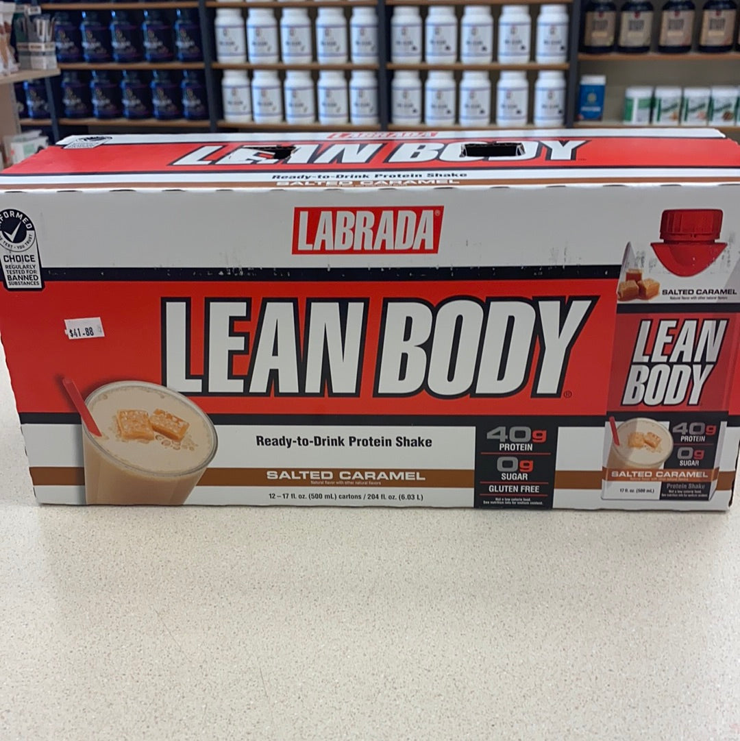 Labrada Lean Body 17oz RTDs Salted Caramel 12 Pack Protein Shake ...