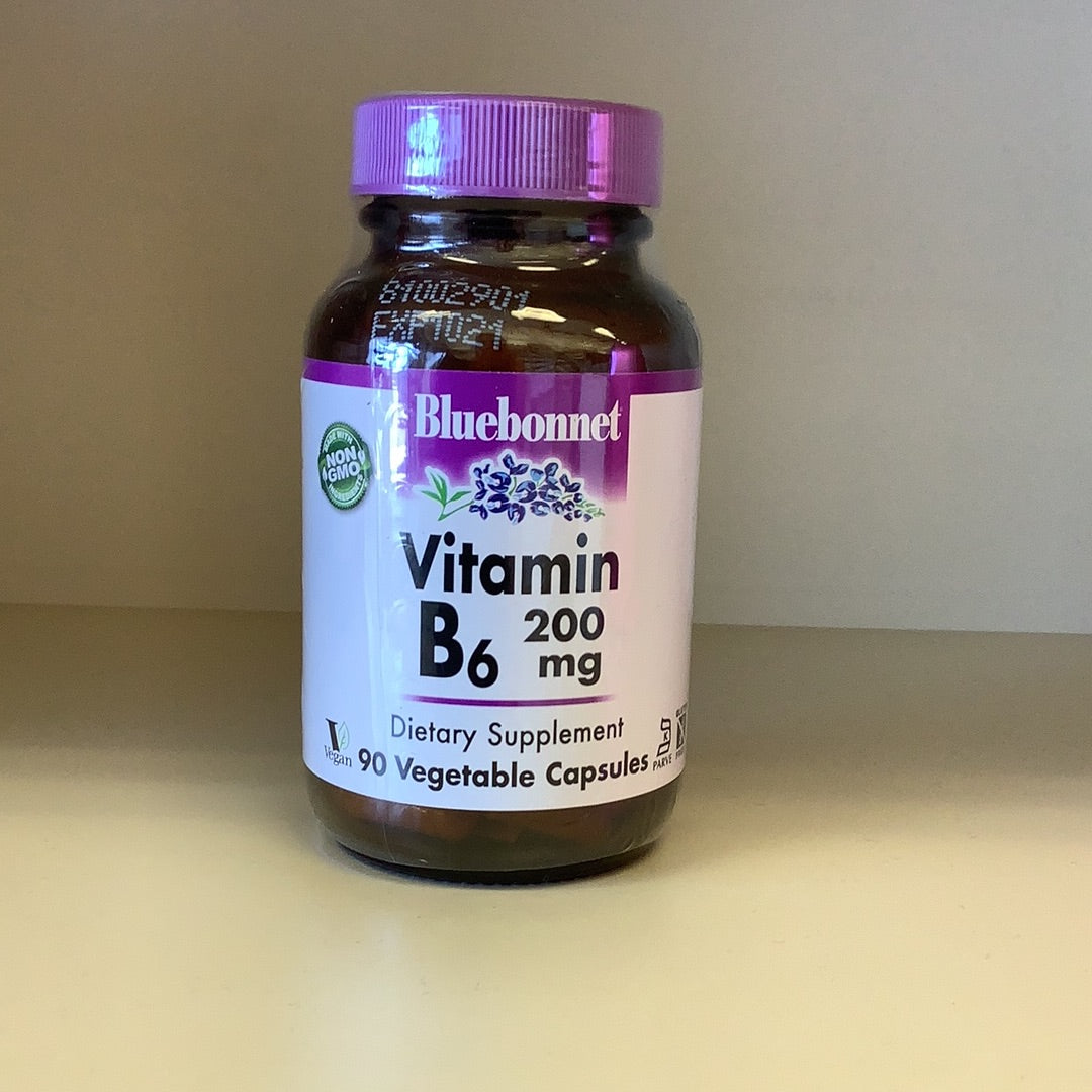 Bluebonnet Vitamin B6 200mg Capsules - 90 Veg Caps – Semper Fi Nutrition