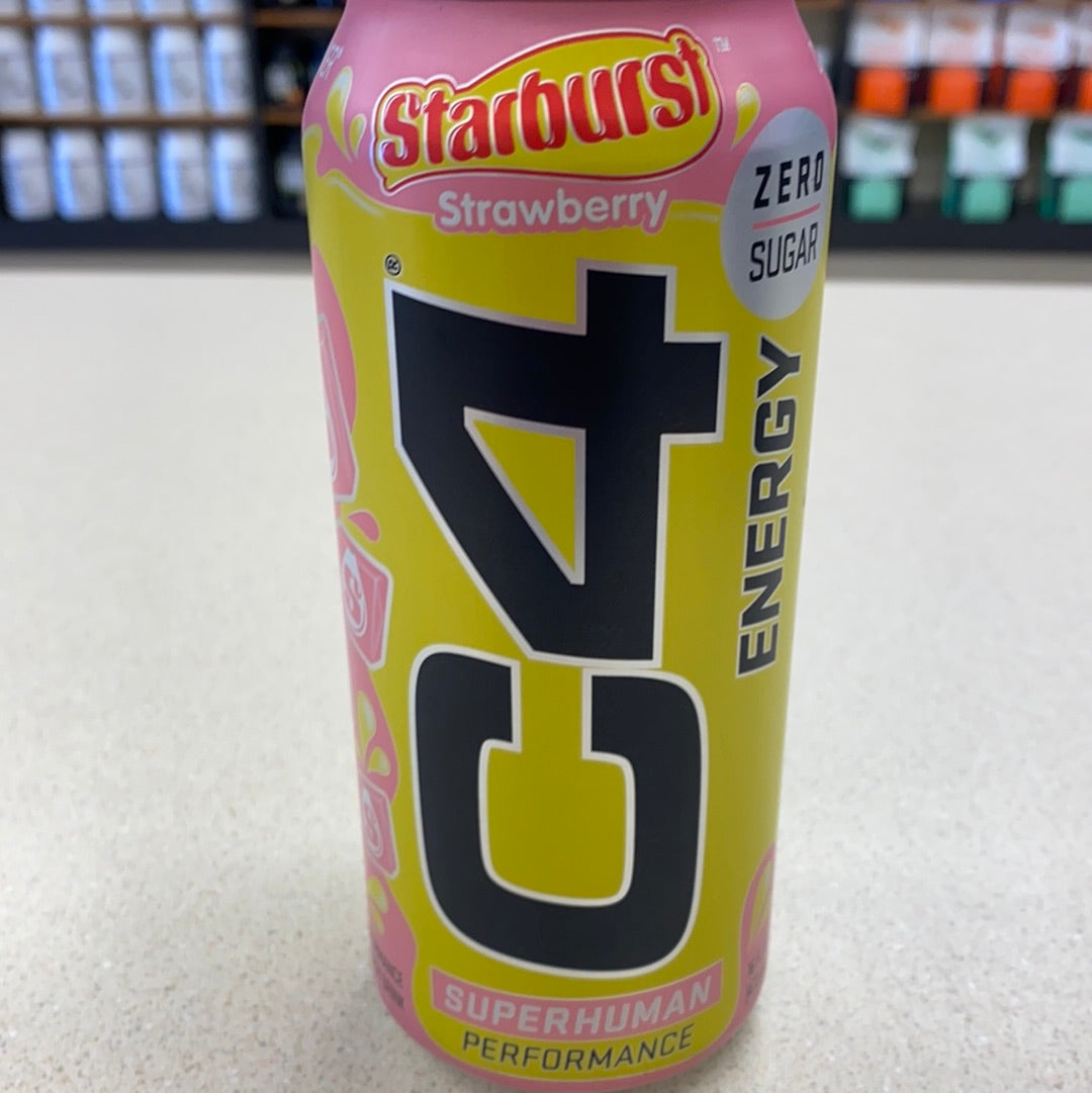 Cellucor C4 Energy Drink, STARBURST Strawberry 16oz zero sugar – Semper ...